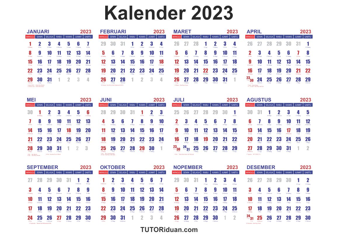 Terbongkar! Download Template Kalender 2023 Pdf Terpecaya Terbongkar! Download Template Kalender 2023 Pdf Terpecaya